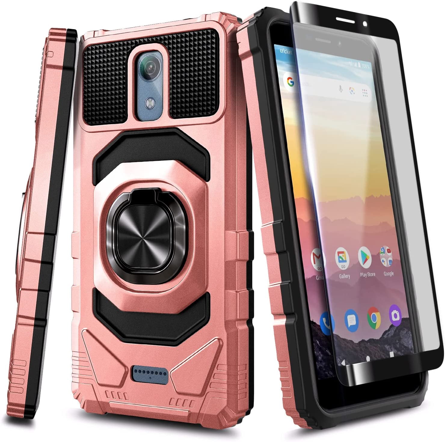 AT&T Calypso U318AA Case, Cricket Vision 3 Case with Tempered Glass ...