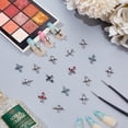 36Pcs Cross Nail Charms 3D Luxury Nail Gems Set 6 Colors Rhinestone ...