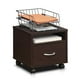 Furinno Indo Petite Under Desk Utility Cart with Casters, Espresso ...