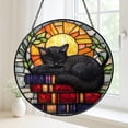Animal Theme Window Art – Black Cat Glass Design - Walmart.com
