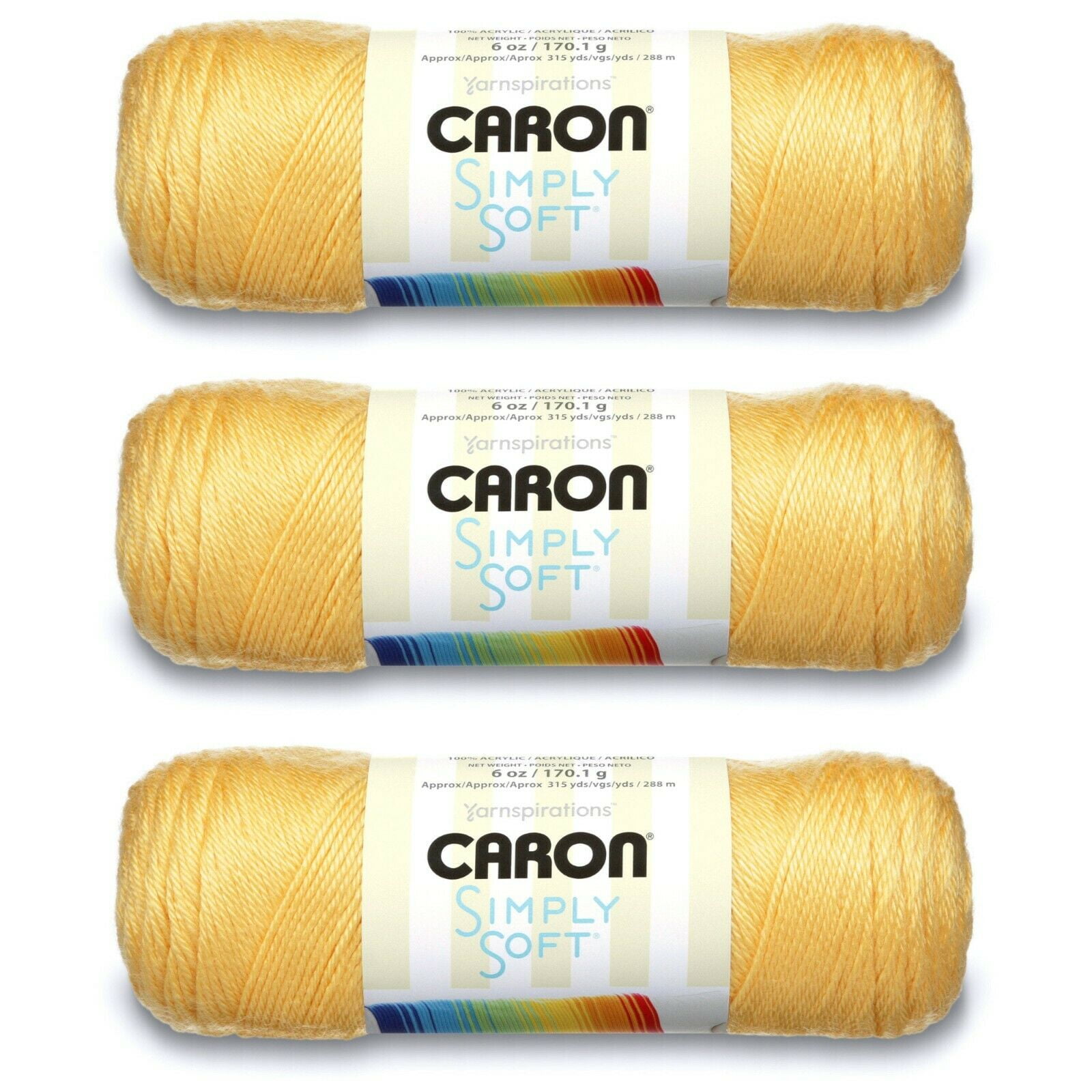 Caron Simply Soft Yarn, 3 Skeins, Gauge 4 Medium Worsted - Walmart.com