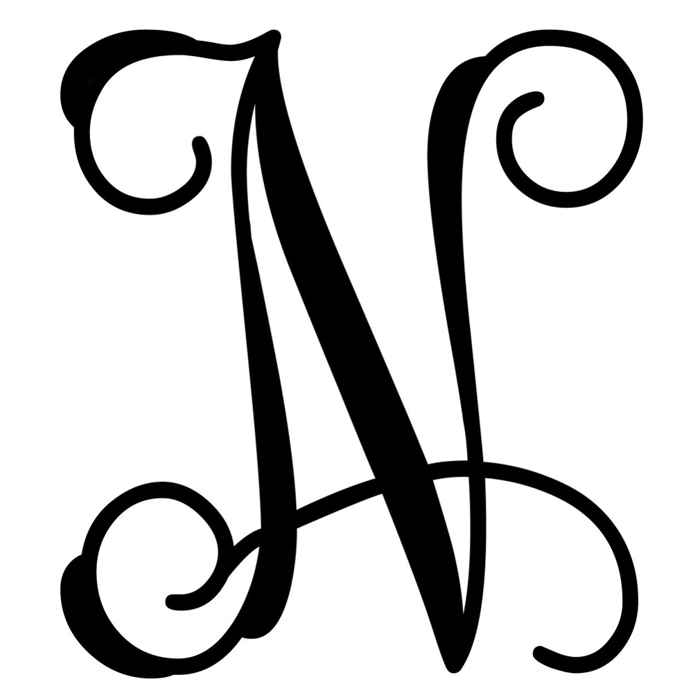 Custom Decor Initial It - N Vine Monogram - 12.5 in #1952 - Walmart.com ...