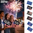 20Pcs Patriotic Handheld Flags Red White Blue Hand Shake Banner for 4th ...