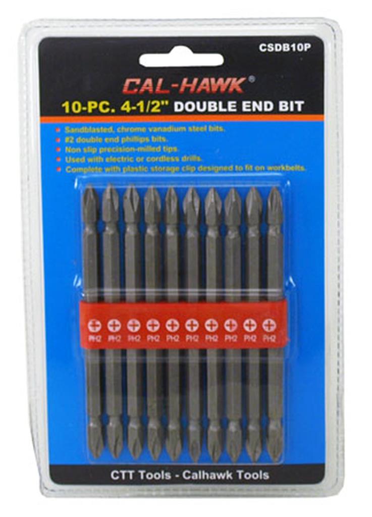 "Cal Hawk Tools 10-pc. 4-1/2"" Double End Bit" - Walmart.com
