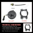 Pair 4" Inch Round LED Fog Lights Halo Driving Lamps Fit for Jeep ...
