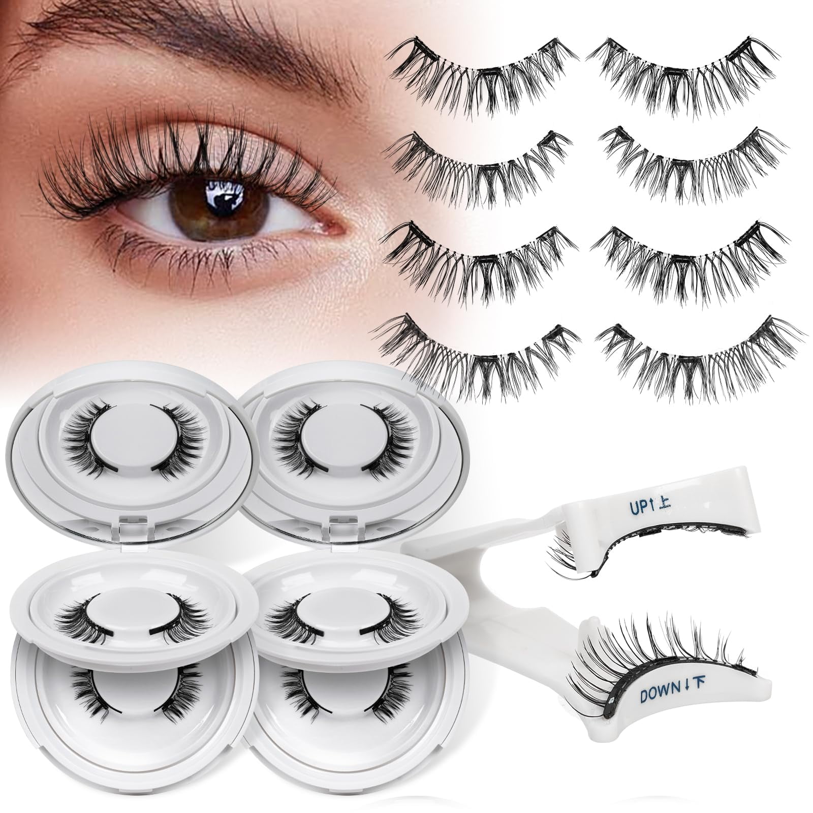 Click here for Quewel 4 Pairs Magnetic Eyelashes  Natural Look Wi... prices