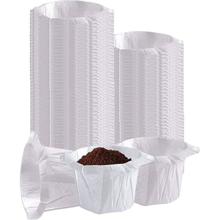 IGUOHAO 100 Disposable K-Cup Paper Coffee Filters - White Disposable ...