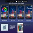 Strip Lights,60ft Music Sync Color Changing, Built-in Mic, App Control ...