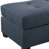 Cocktail Ottoman In Blue Dorris Fabric - Saltoro Sherpi - Walmart.com