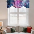 Colorful Nebulae Tie Up Valance Curtains Abstract Shiny Gradient Pink ...