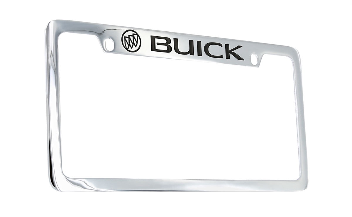 Buick Logo & Wordmark Chrome Plated Metal Top Engraved License Plate ...