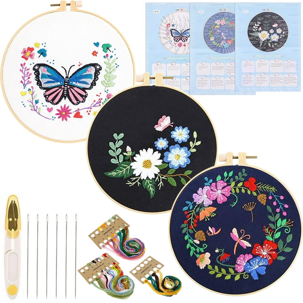 Click here for Eimeli 3 Sets Embroidery Starter Kit With Embroide... prices