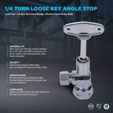 Quarter-Turn, Angle Loose Key Valve, 1/2 FIP x 3/8" OD Comp - Walmart.com