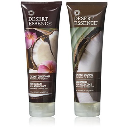 Desert Essence Coconut Shampoo Conditioner Bundle - 8 Fl Ounce ...