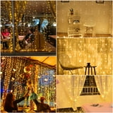9.8x9.8ft Window Curtain String Lights, EEEkit 300 LED Plug-in Fairy ...