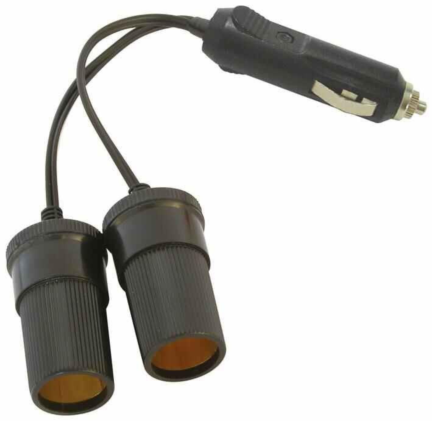 CARPOINT - 12 - 24V Twin Socket Extension - Walmart.com