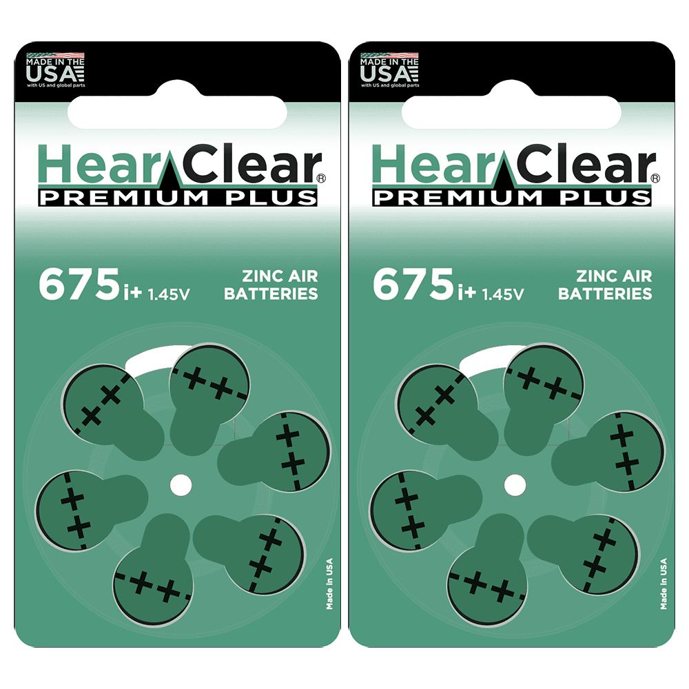HearClear Size 675P Cochlear Implant Zinc Air 1.45V Hearing Aid ...