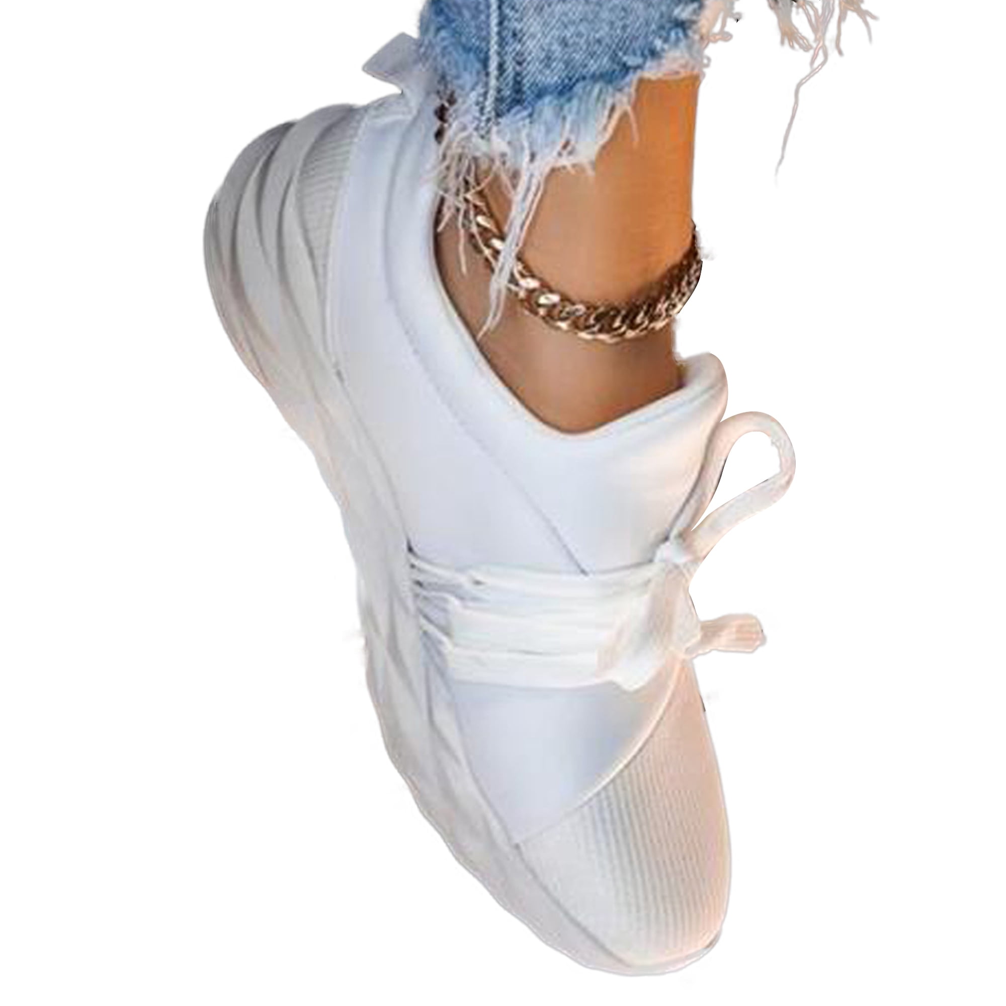 Click here for Raycas Ladies Lightweight Soft Lace Up Sneakers Gy... prices