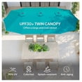 13 ft Patio Umbrella Outdoor, Extra Large Double-Sided Crank Lift ...