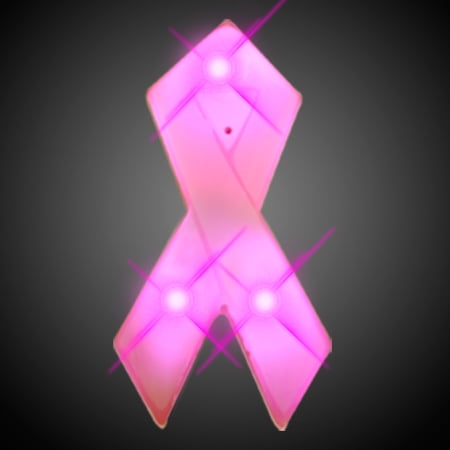 FlashingBlinkyLights Pink Ribbon Flashing Blinking Light Up Body Lights ...