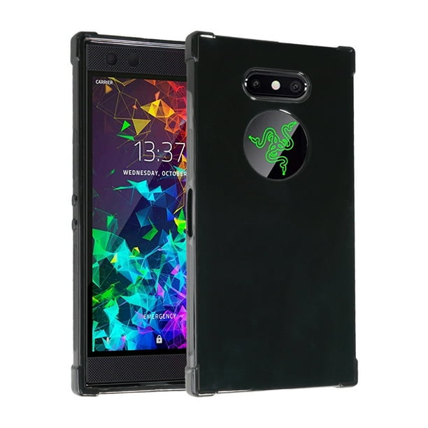 Compatible for Razer Phone 2 Case Flexible Skin TPU Phone Cover [Black ...