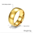 8mm Simple Ring Classic Smooth 14K White Gold Wedding Engagement Rings ...