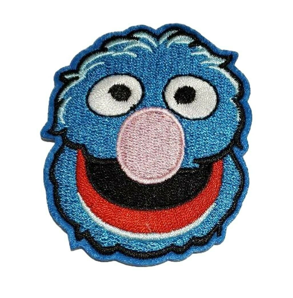 S Street Grover Face 2 Inches Tall Embroidered Iron On Patch - Walmart.com