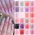 24-Color Crystal Nail Art Powder Set for Stunning Nail Decorations ...