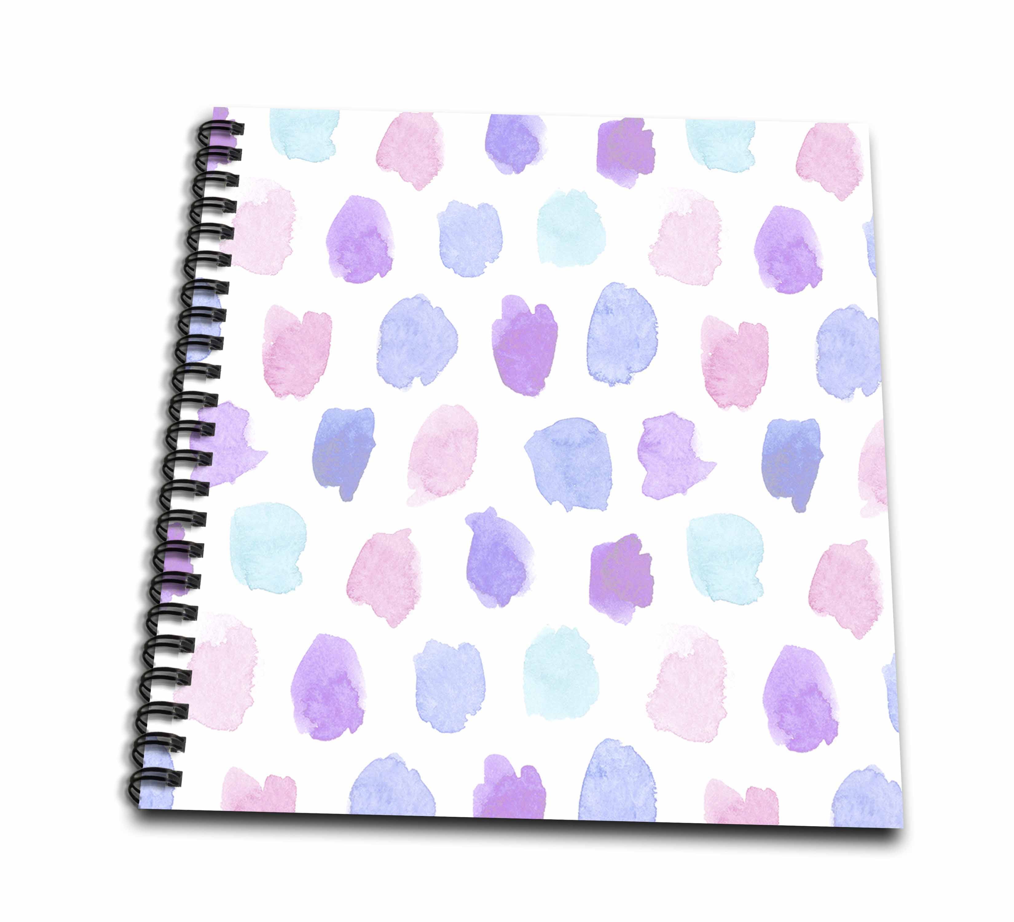 Chic Pink, Purple, Blue Watercolor Hand Painted Brush Strokes Drawing ...