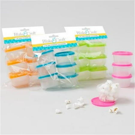 DDI 2338864 6 Pack Round/Square Mini Storage Container - 4 Assorted ...