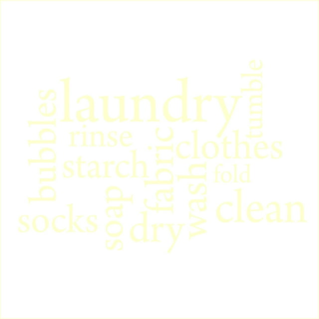Laundry Word Jumble Vinyl Decal - Medium - Ivory - Walmart.com