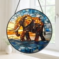 Elephant Window Hanging, Faux Glass Inspired Suncatcher for Nature ...