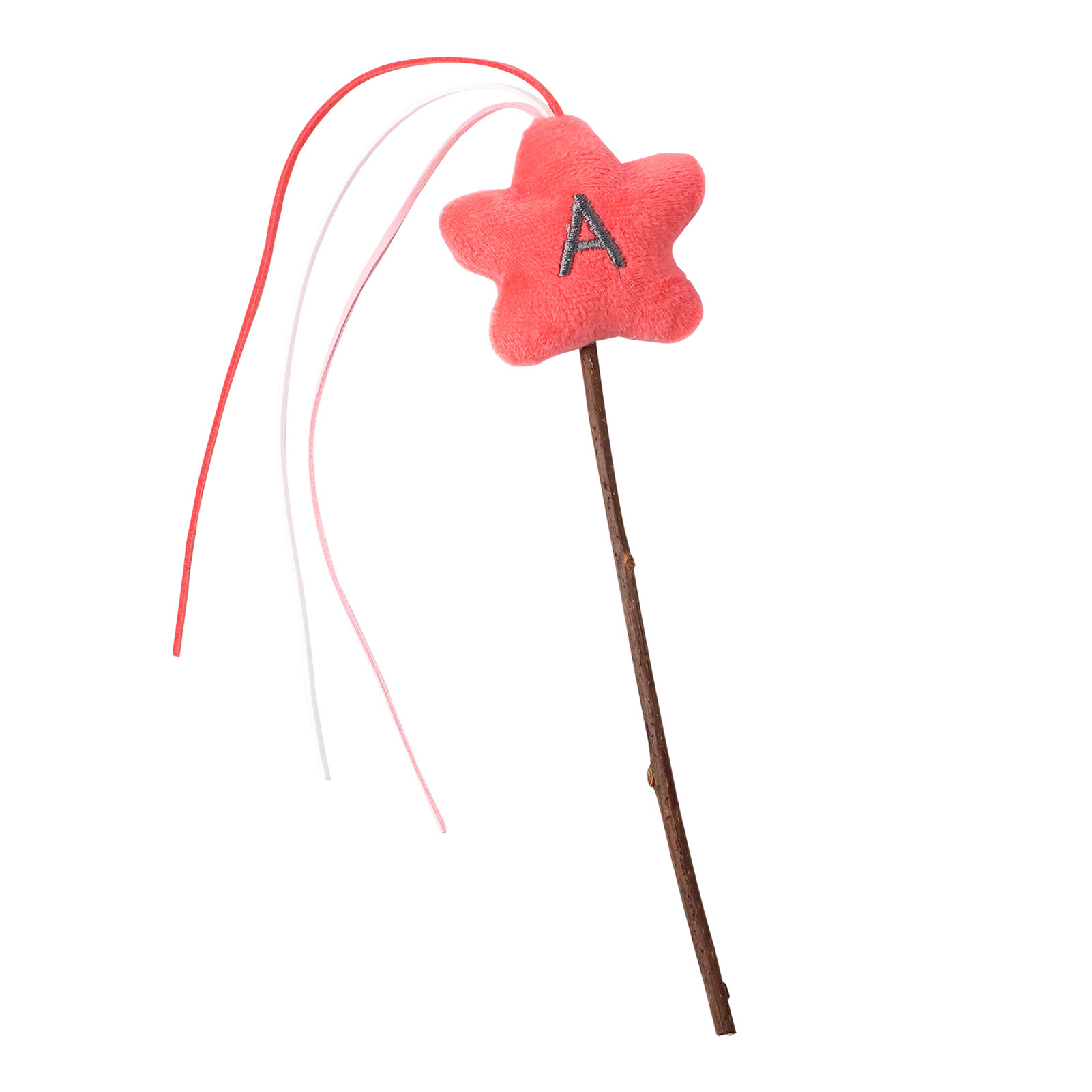 Cat Wand Toy, Cute Wood Plush Five-pointed Star Shape Built-in Bell ...
