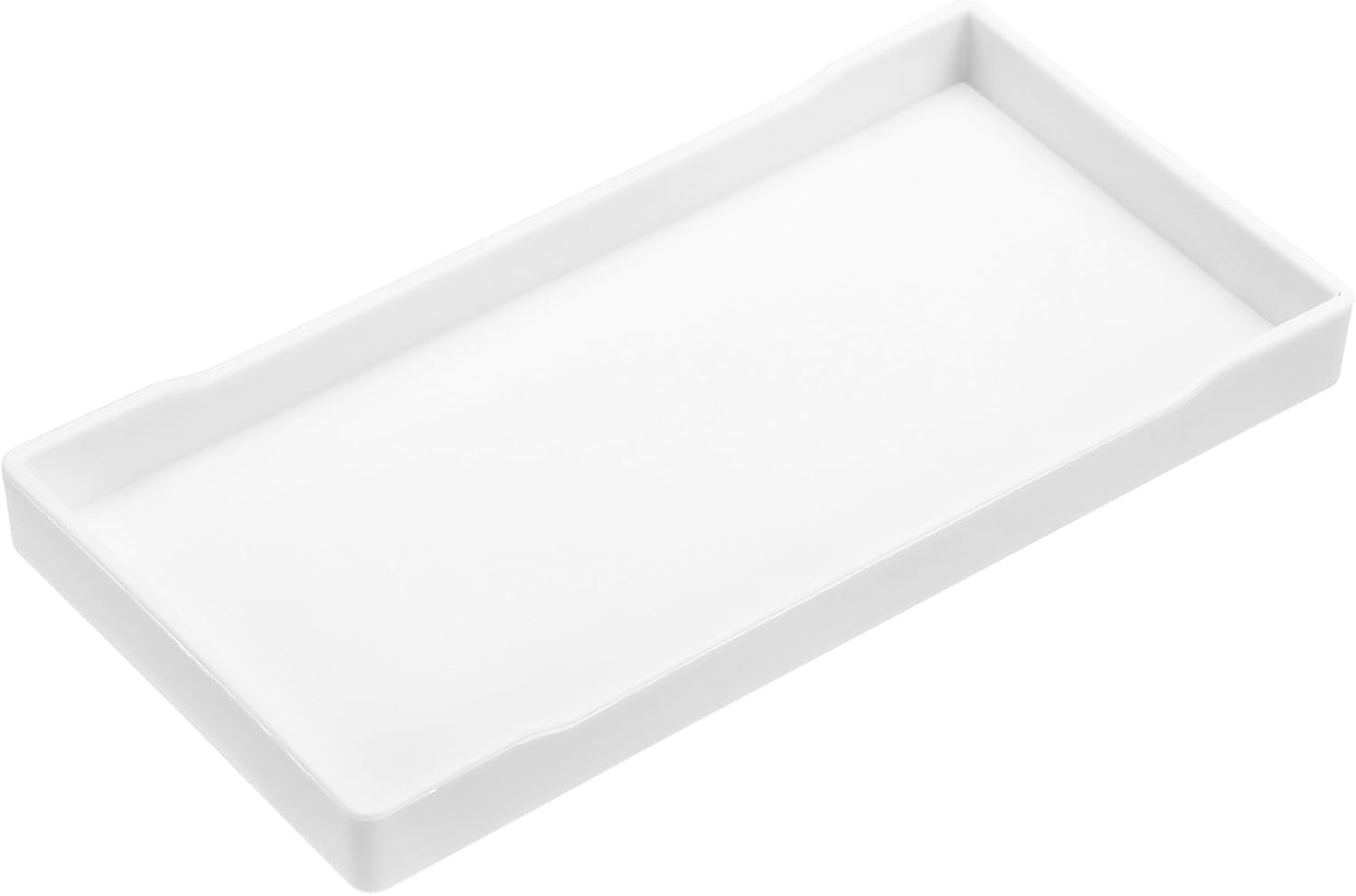 uxcell Serving Tray Small White Mini Tray 4" x 8" Plastic Rectangular ...