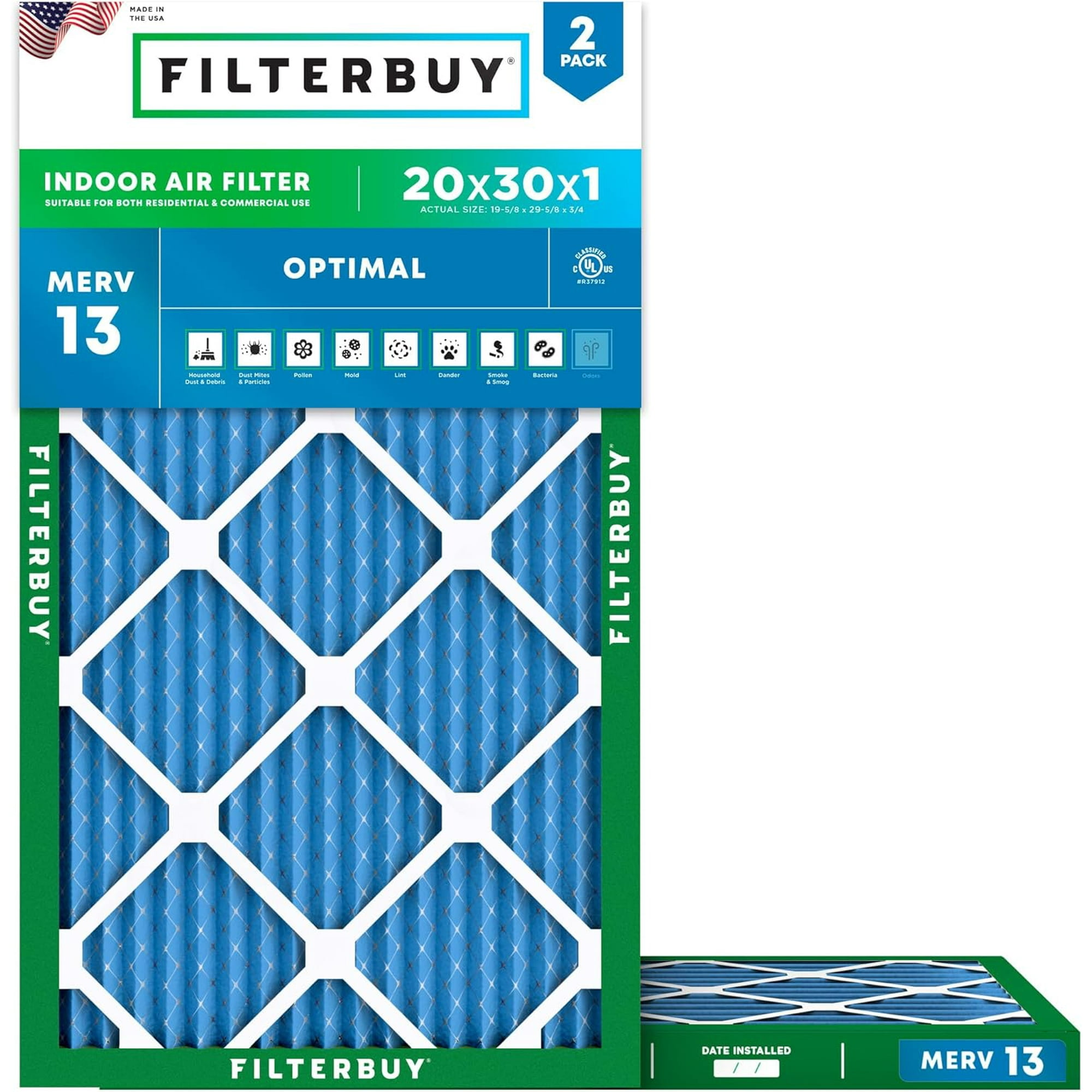 Click here for Filterbuy 20x30x1 Merv 13 (Mpr 1900) Health Defens... prices