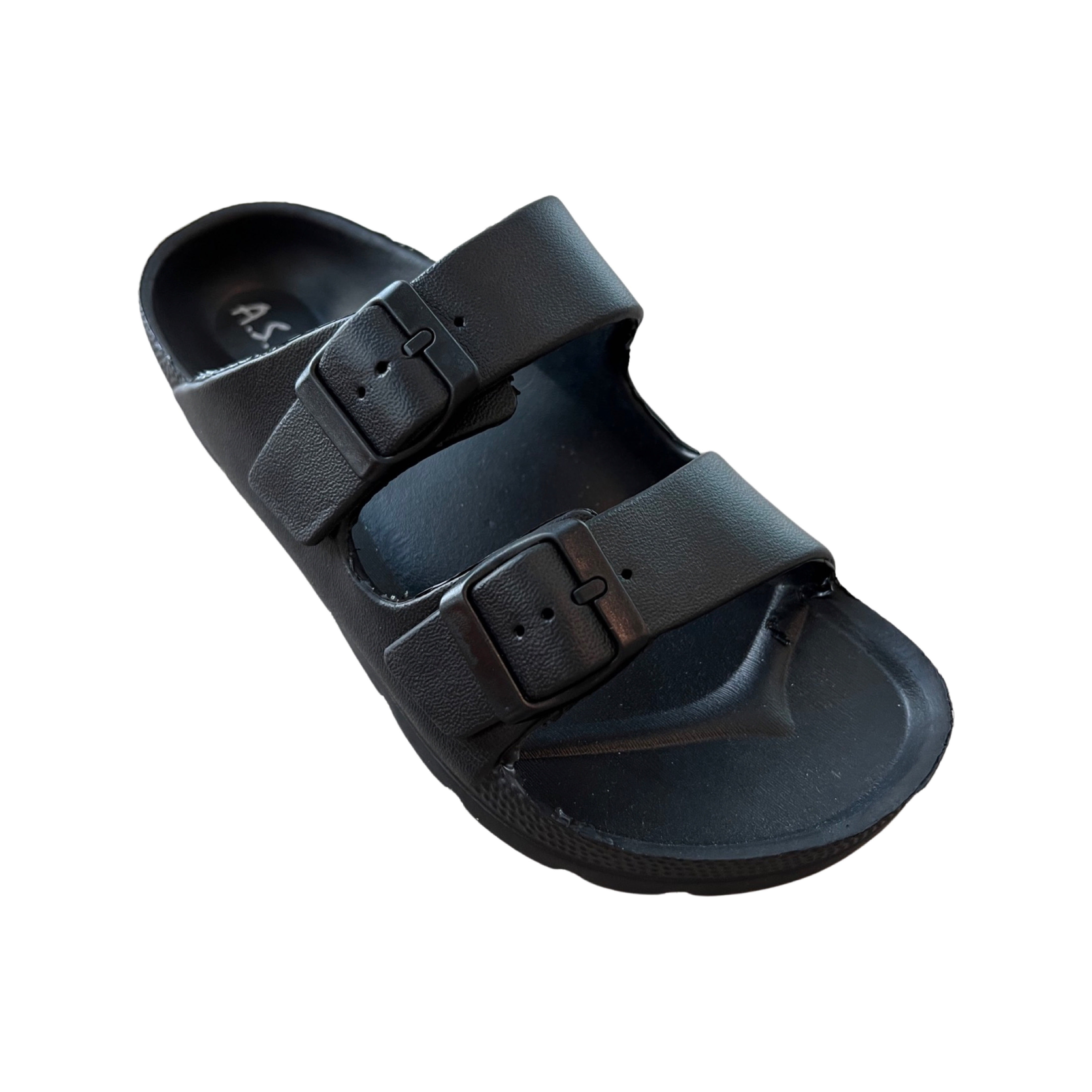 Andrew By Andrew Stevens Comfort Slides Double Buckle Adjustable Scooby ...