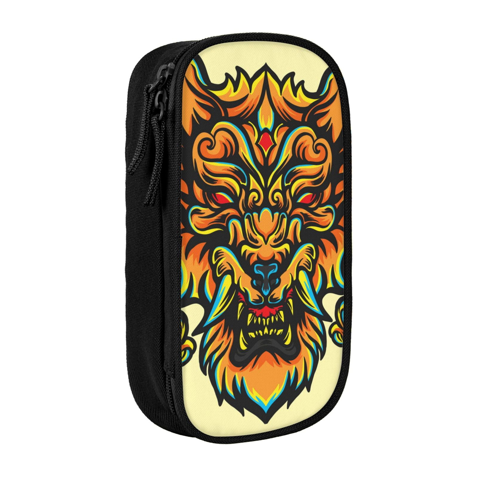 XMXY Angry Wolf Werewolf Large Capacity Pencil Case, Portable Pencil ...