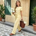 akafmk Summer Fashion Teen Girls 2 Piece Outfits Solid Color Splicing ...