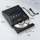 5-in-1 USB C Portable CD/DVD Drive with SD Card Reader, External Disk ...