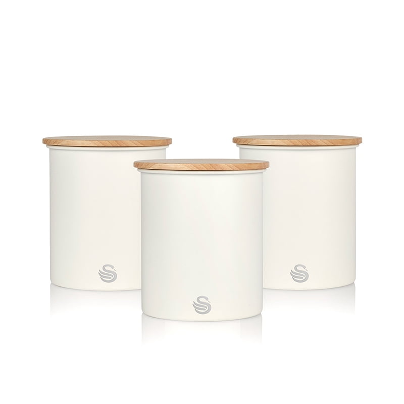 Click here for Swan Nordic Set Of 3 Cannisters - White prices