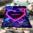 [Soft Lightweight Blanket] Custom Name Butterfly Heart Flannel Throw ...