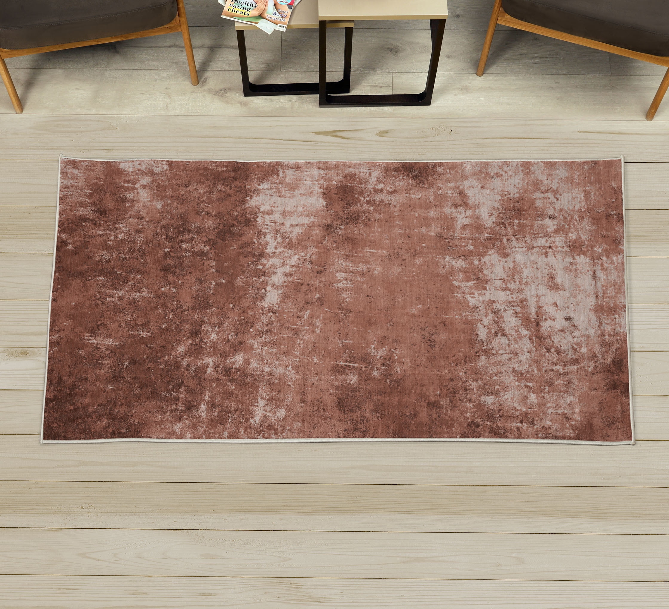 Abstract Decorative Rug, Old Weathered Look Contemporary Style ...