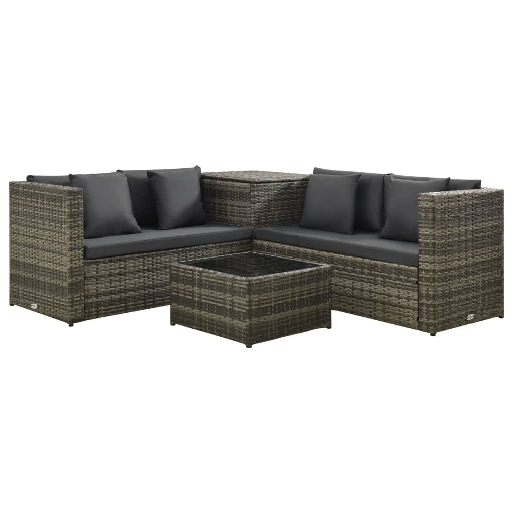 Click here for Vidaxl 4 Piece Garden Lounge Set With Cushions Pol... prices