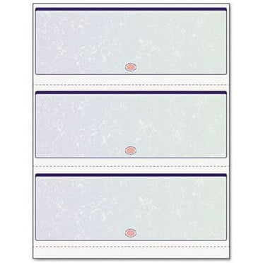 Blank Computer Checks for Laser & Ink Jet Printers, Pack of 100 Sheets ...