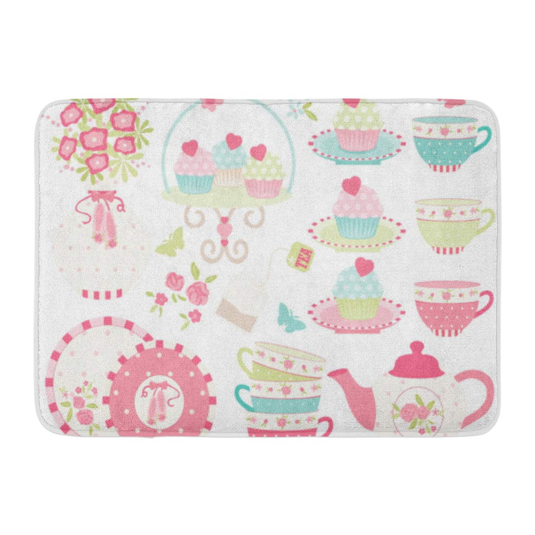 GODPOK Party Chic Ballet Princess Tea Garden 2 Shabby Cupcake Rug ...