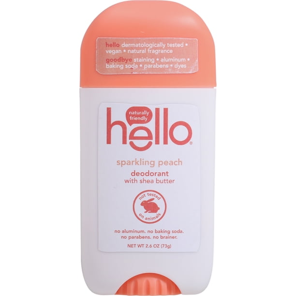 Hello Peach Aluminum-Free Deodorant Unisex, Natural Fragrance, 2 Pack ...