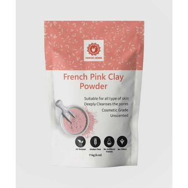 French Pink Clay Powder, 3 oz - 100% Pure & Natural by GreenHealth ...