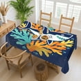 Chilfamy Cartoon Shark Among Coral Reef Print Rectangle Dining ...