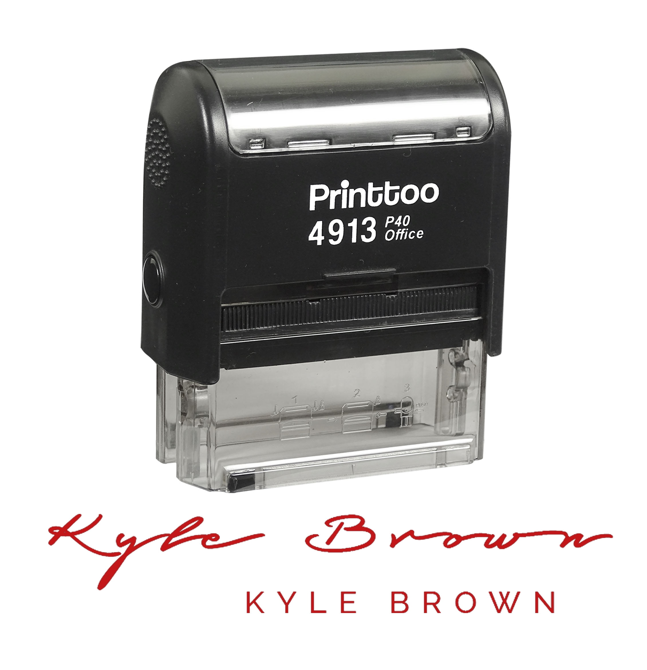 Printtoo Personalized Red Self Inking Custom Favor Stamp Custom ...