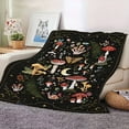 Cute mushroom decoration flannel blanket soft cozy warm moth gothic ...